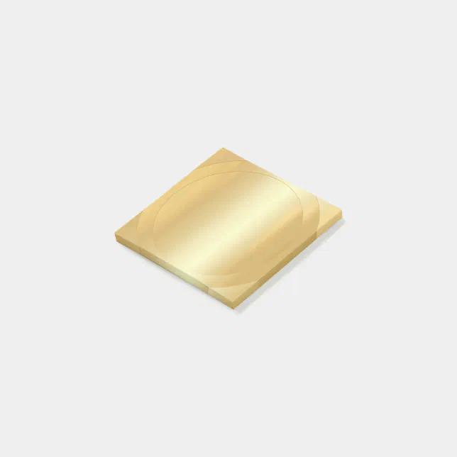Faux Gold Blank Template Professional Trendy Post-it Notes | Zazzle