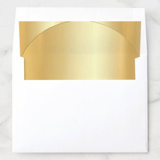 Faux Gold Custom Elegant Blank Glamour Template Envelope Liner | Zazzle.com