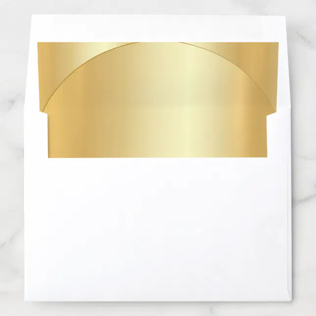 Faux Gold Custom Elegant Blank Glamour Template Envelope Liner | Zazzle