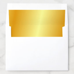 Faux Gold Custom Elegant Glamour Blank Template Envelope Liner | Zazzle