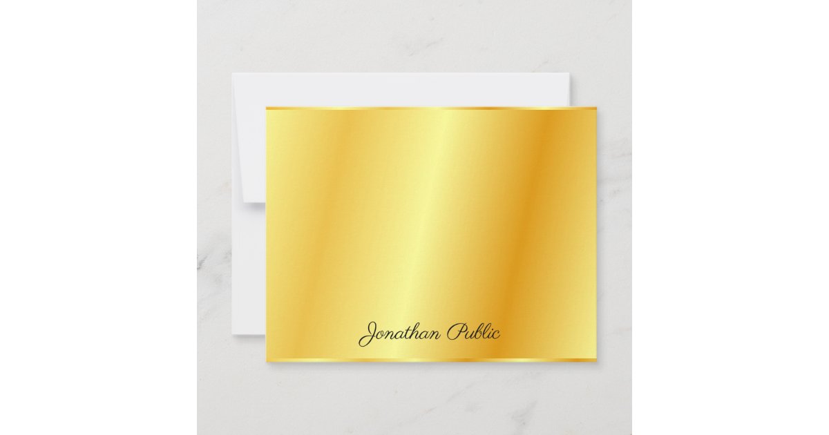 Faux Gold Custom Handwritten Script Name Template | Zazzle