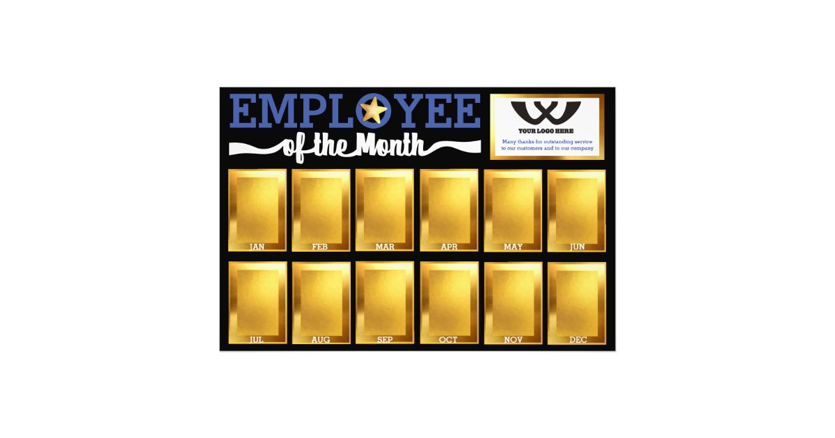 Faux gold employee of the month photo display | Zazzle
