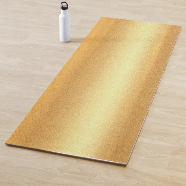 Faux Gold Fitness Modern Elegant Trendy Template Yoga Mat | Zazzle