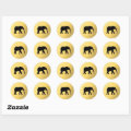 Faux Gold Foil - Black Elephant Sticker | Zazzle