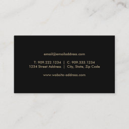 Faux Gold Foil - Black Microscope Business Card | Zazzle