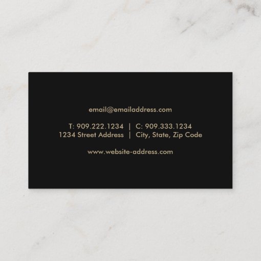 Faux Gold Foil - Black Microscope Business Card | Zazzle