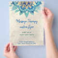 FAUX gold foil blue lotus flower Flyer | Zazzle