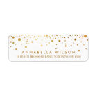 Faux Gold Foil Confetti Personalized Label | Zazzle.com