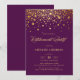 Faux Gold Foil Confetti Purple Retirement Party Invitation | Zazzle