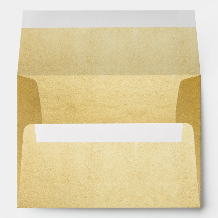 Faux, Gold Foil, Elegant, Modern Envelope | Zazzle.com