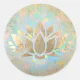 faux gold foil lotus classic round sticker | Zazzle
