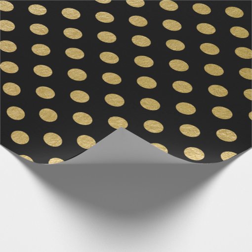Faux Gold Foil Polka Dot Pattern Wrapping Paper | Zazzle