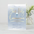 FAUX gold foil script | First Communion Invitation | Zazzle
