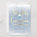 FAUX gold foil script | First Communion Invitation | Zazzle