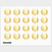 Faux Gold Glamorous Blank Template Elegant Classic Round Sticker | Zazzle