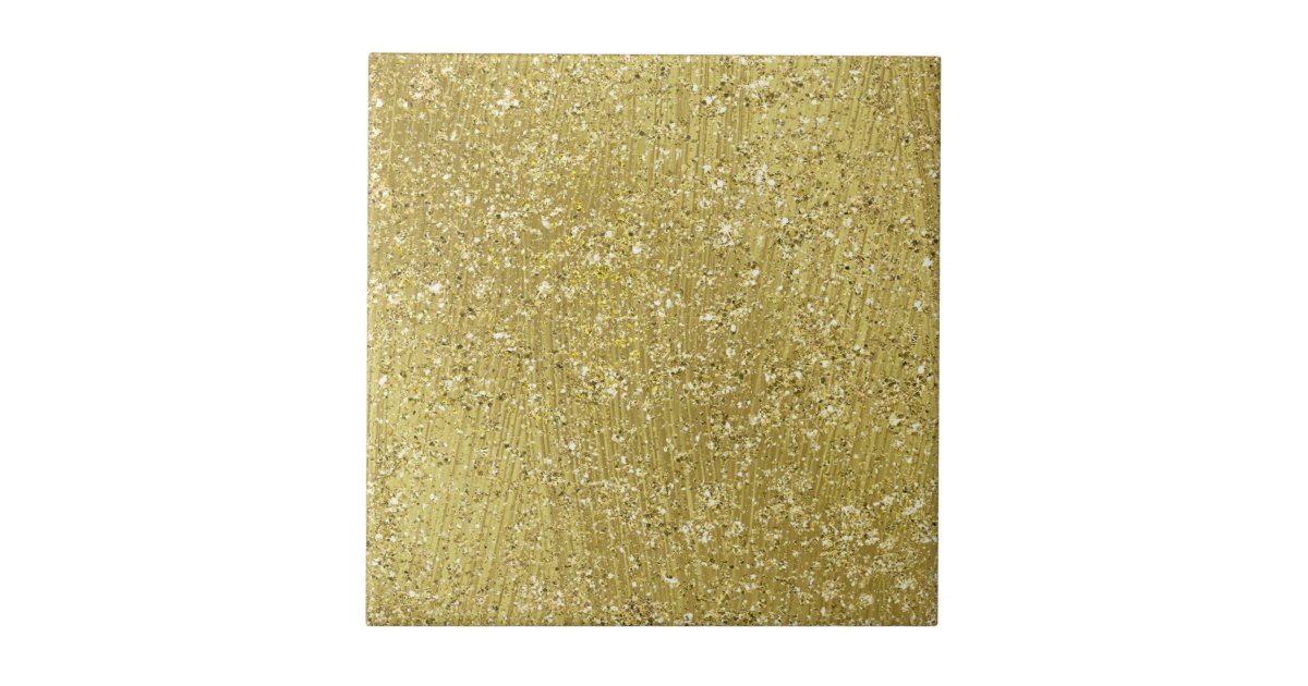 Faux Gold Glitter Background Pattern Sparkle Ceramic Tile | Zazzle