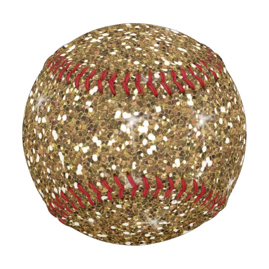 Faux Gold Glitter Baseball | Zazzle.com