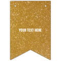 Faux gold glitter print image party bunting banner | Zazzle