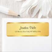 Faux Gold Handwritten Script Personalized Template Label | Zazzle