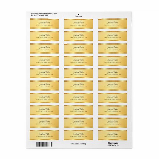Faux Gold Handwritten Script Personalized Template Label | Zazzle