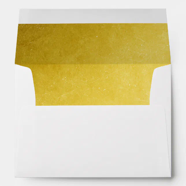 Faux Gold Lined Envelope | Zazzle