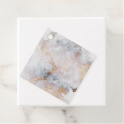Faux Gold Marble Geometric Favor Tags | Zazzle