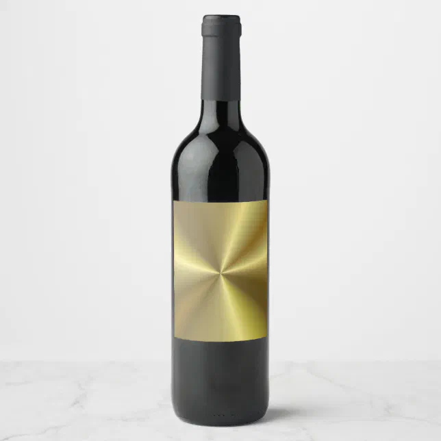 Faux Gold Metallic Look Elegant Blank Template Wine Label | Zazzle