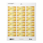 Faux Gold Modern Handwritten Script Template Label | Zazzle