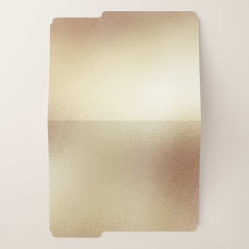 Faux gold plain minimalist simple chic golden file folder | Zazzle