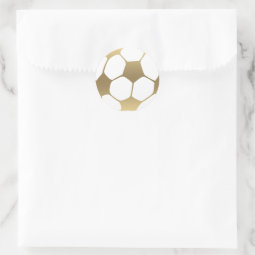 Faux Gold Soccer Ball Sticker | Zazzle