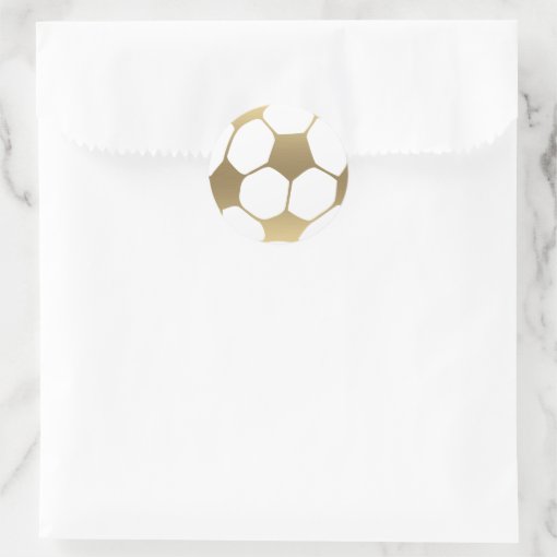 Faux Gold Soccer Ball Sticker | Zazzle