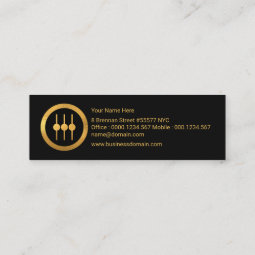 Faux Gold Sound Equalizer Panel Audio Mini Business Card | Zazzle