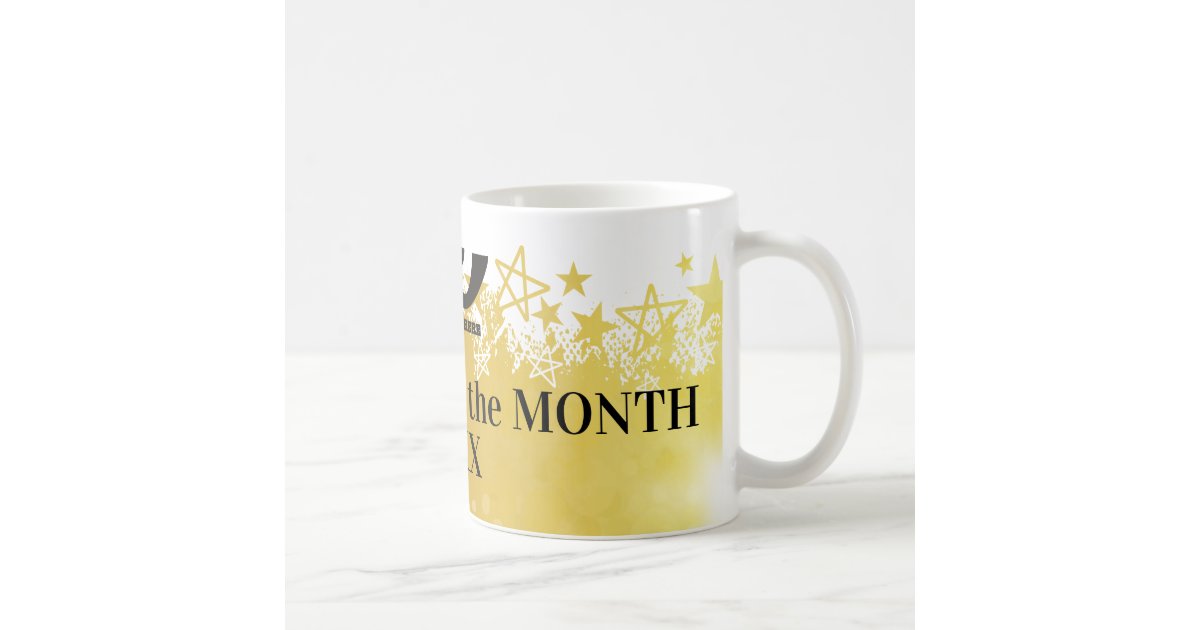 Faux gold stars employee of the month award mug | Zazzle