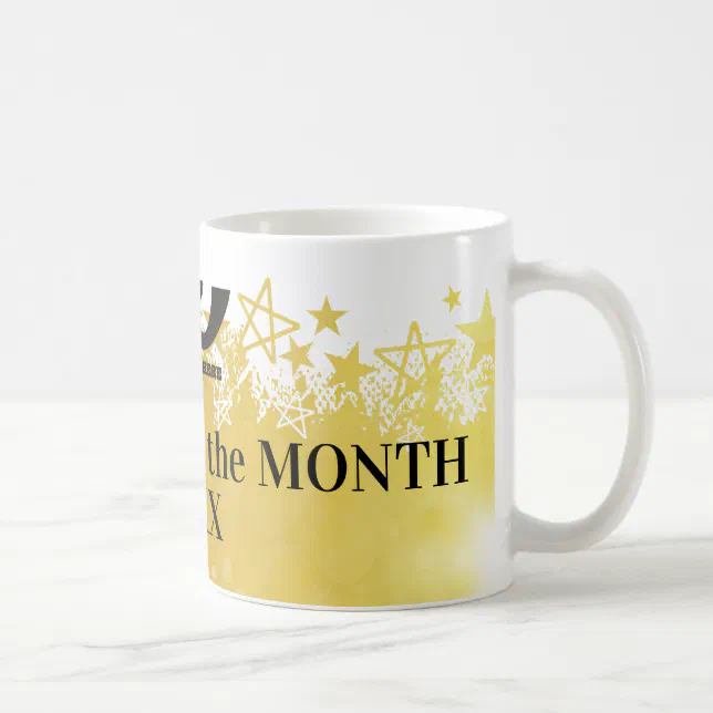 Faux gold stars employee of the month award mug | Zazzle