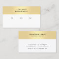 Faux Gold Template Appointment Reminder Elegant | Zazzle
