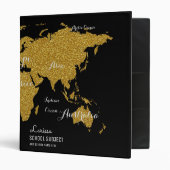 faux gold world map binder for geography lessons | Zazzle
