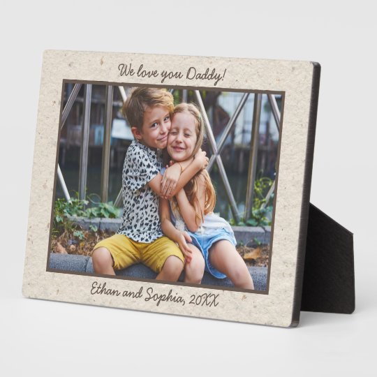 Faux Handmade Paper Personalized Name Photo Plaque | Zazzle.com