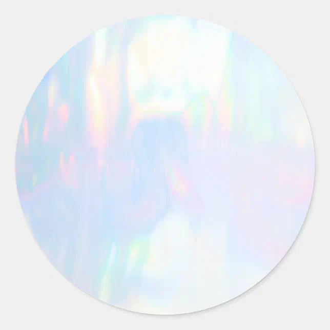 Faux Holo Trendy Classic Round Sticker | Zazzle