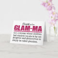Faux Hot Pink Glitter Glam-Ma Card | Zazzle