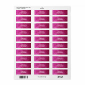 Faux Hot Pink Glitter Label | Zazzle