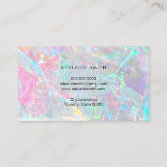 FAUX iridescent crystal Business Card | Zazzle