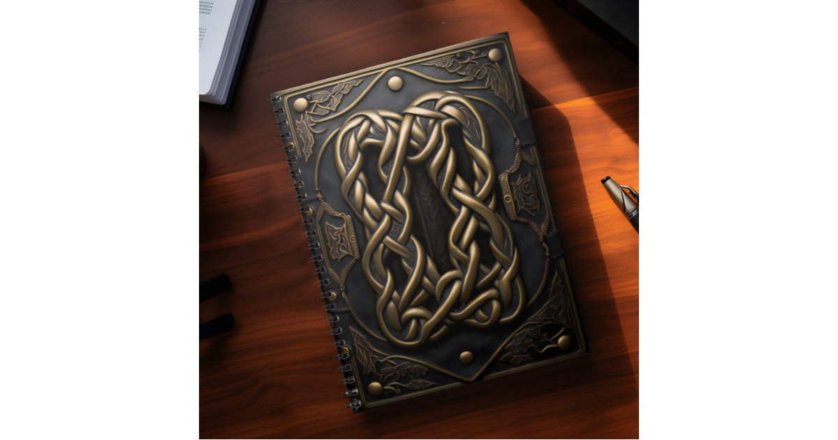 Faux Leather and Metal Notebook | Zazzle