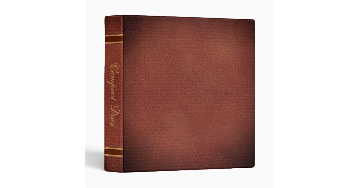 Faux Leather Elegant Compact Discs CD Library Book Binder | Zazzle