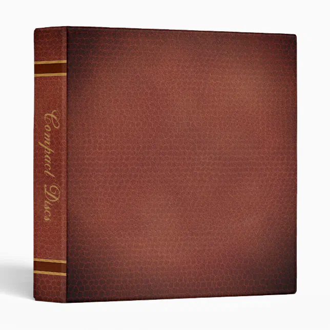 Faux Leather Elegant Compact Discs CD Library Book Binder | Zazzle