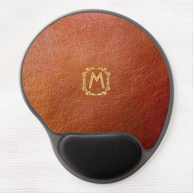 Faux Leather Personalised Mouse Pad | Zazzle