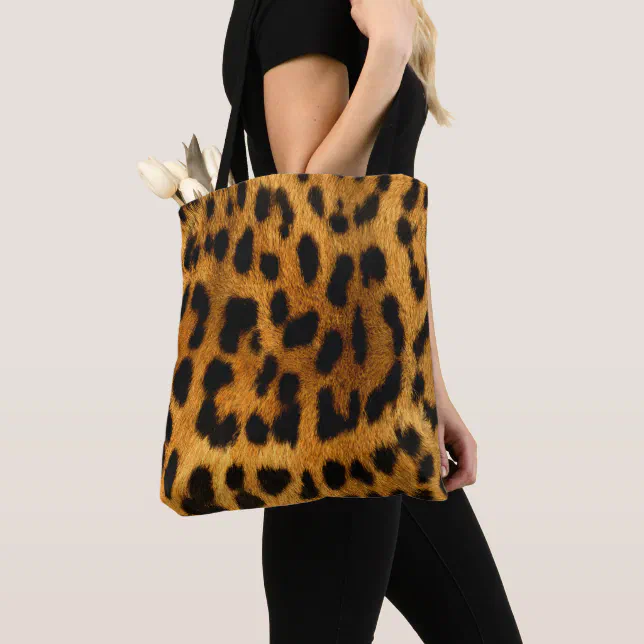 Faux Leopard Skin All Over Print Tote Bag | Zazzle