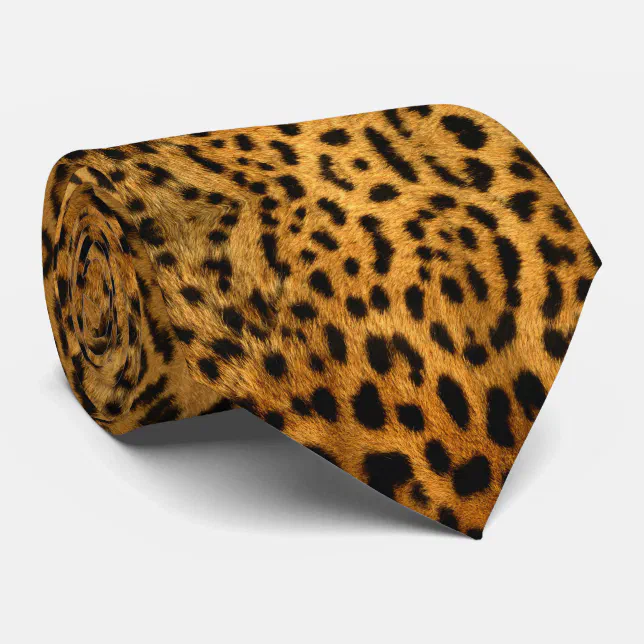 Faux Leopard Skin Men's Tie | Zazzle