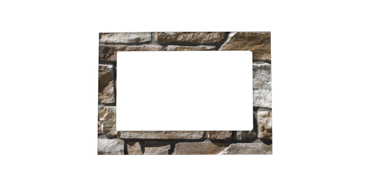 Faux Limestone Rock Magnetic Picture Frame | Zazzle