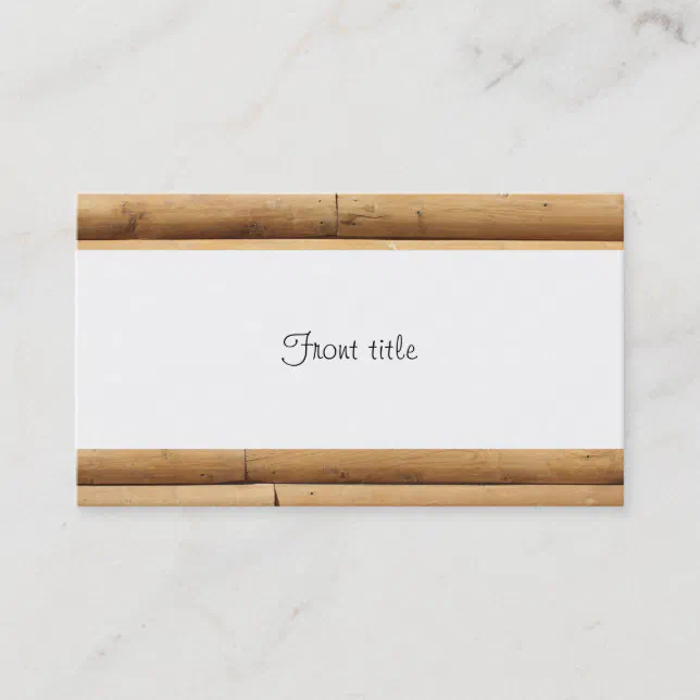 Faux Log Cabin Siding Background Business Card | Zazzle
