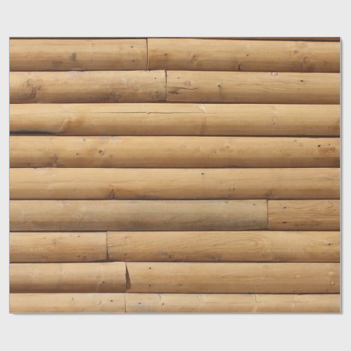 Faux Log Cabin Siding Wrapping Paper | Zazzle